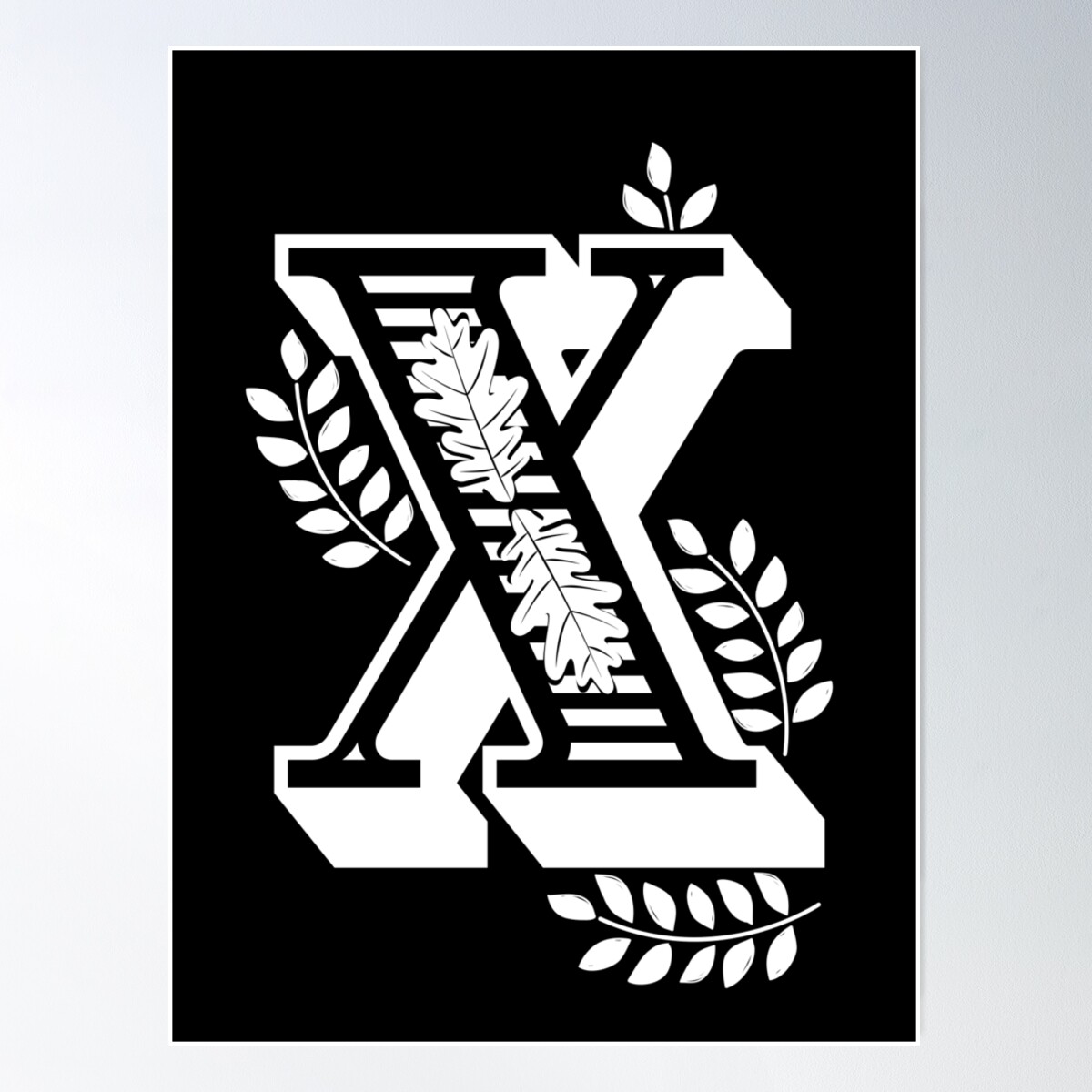 Letter X | Lettering | Letters | Alphabet Poster Wall Art, Modern Wall ...