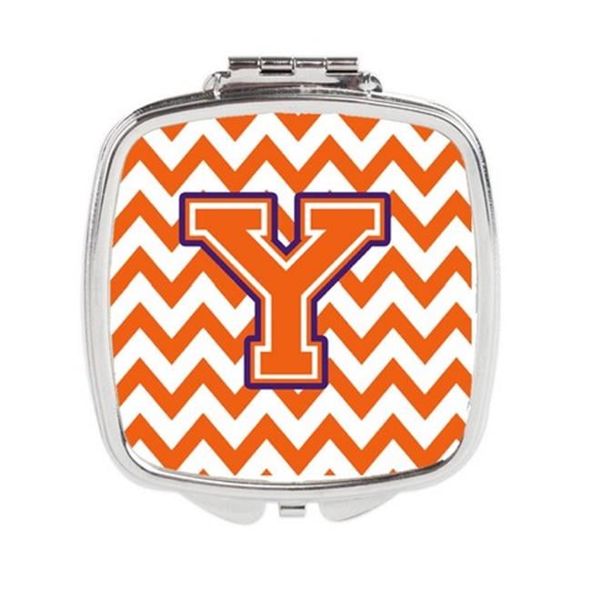 Letter Y Chevron Orange & Regalia Compact Mirror - Walmart.com