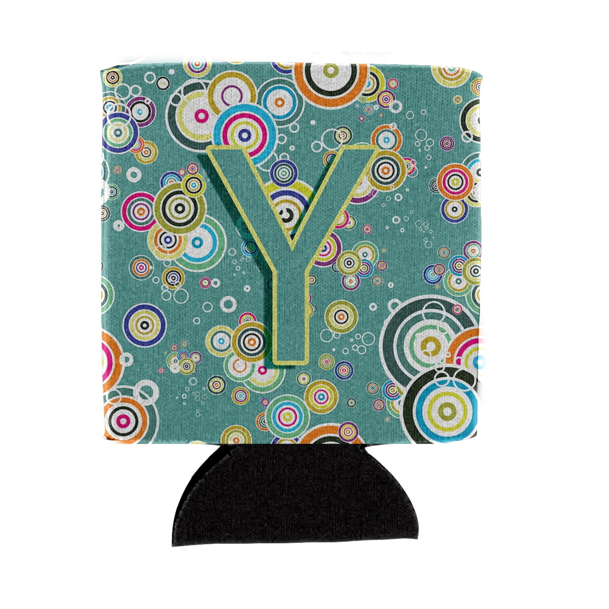 Letter Y Circle Circle Teal Initial Alphabet Can or Bottle Hugger ...