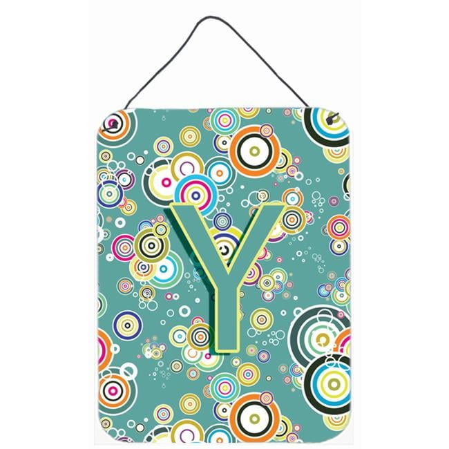 Letter Y Circle Circle Teal Initial Alphabet Wall and Door Hanging ...