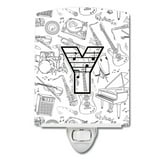 Letter Y Musical Note Letters Ceramic Night Light - Walmart.com