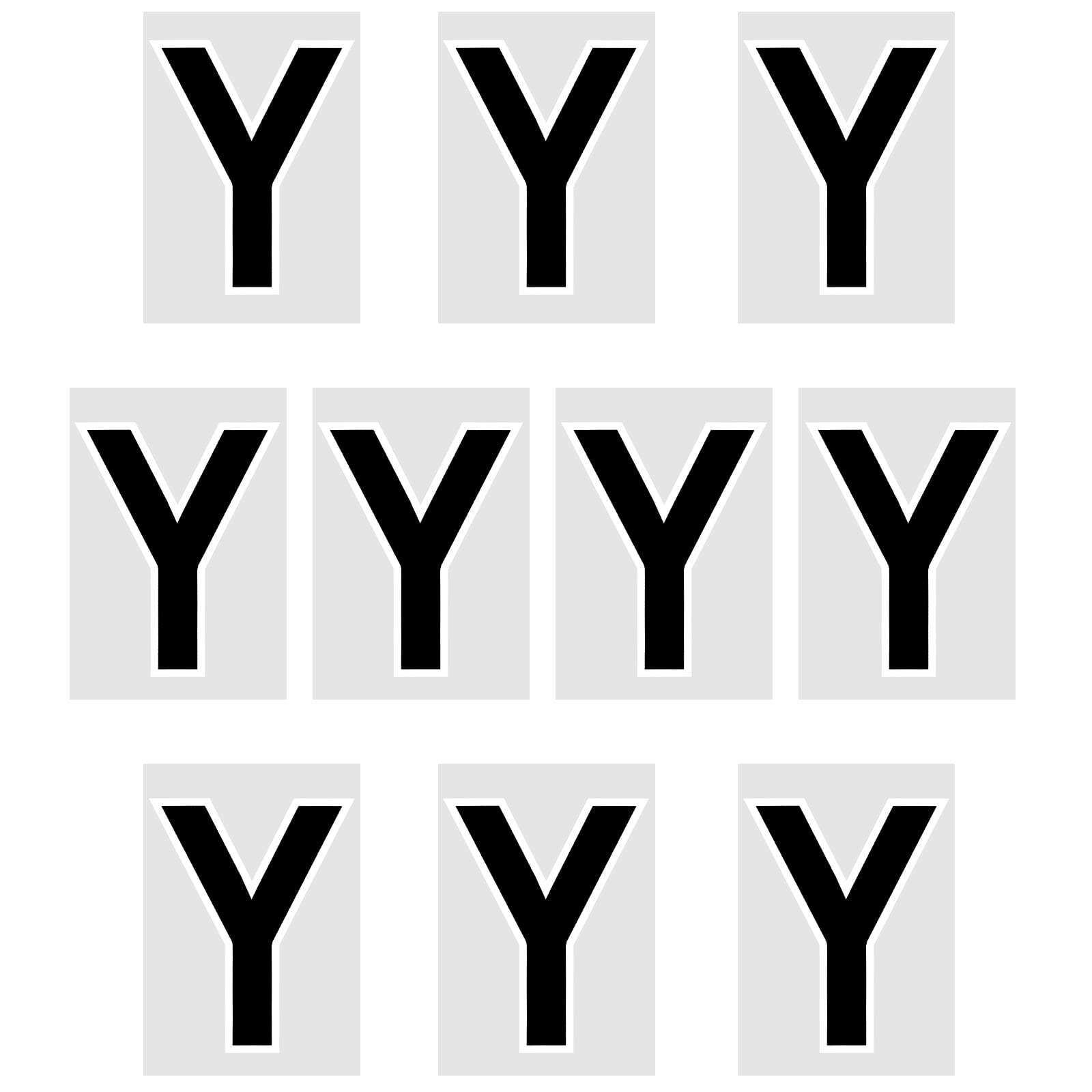 Letter Y Patches Iron on Heat Transfer Letters 2 Inch Black Letter DIY ...
