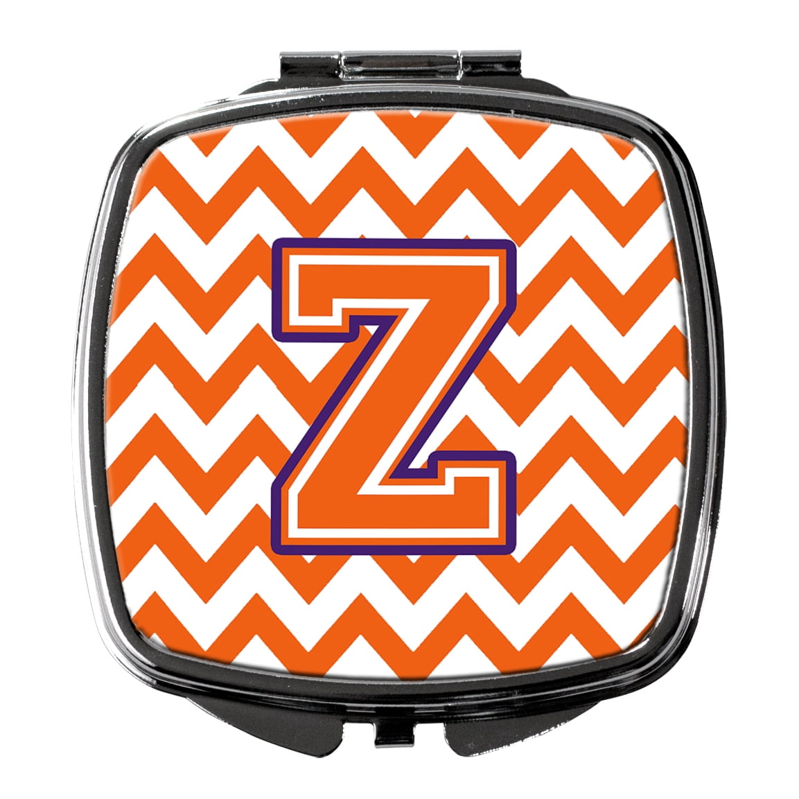 Letter Z Chevron Orange and Regalia Compact Mirror - Walmart.com