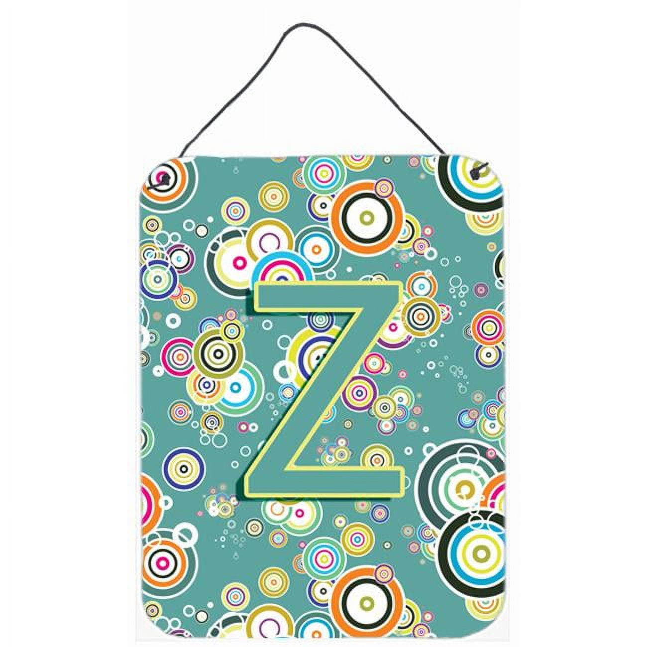 Letter Z Circle Circle Teal Initial Alphabet Wall and Door Hanging ...