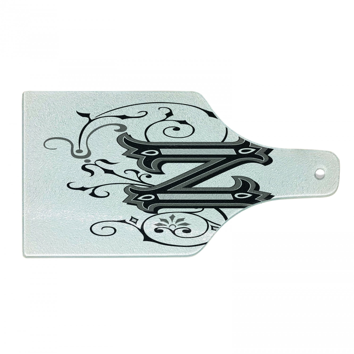 Letter Z Cutting Board, Last Letter of Alphabet in Calligraphic Design ...