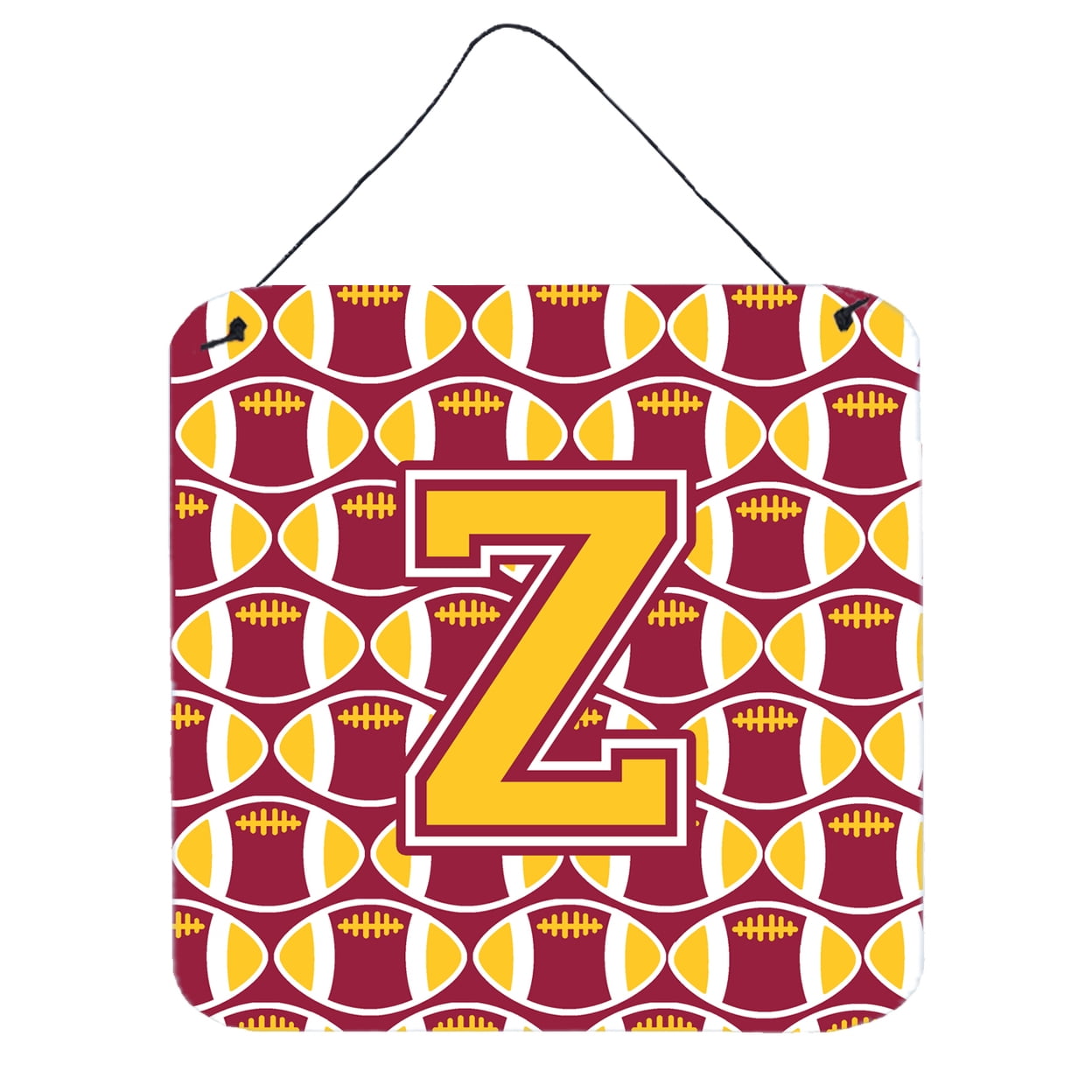Letter Z Football Maroon and Gold Wall or Door Hanging Prints - Walmart.com