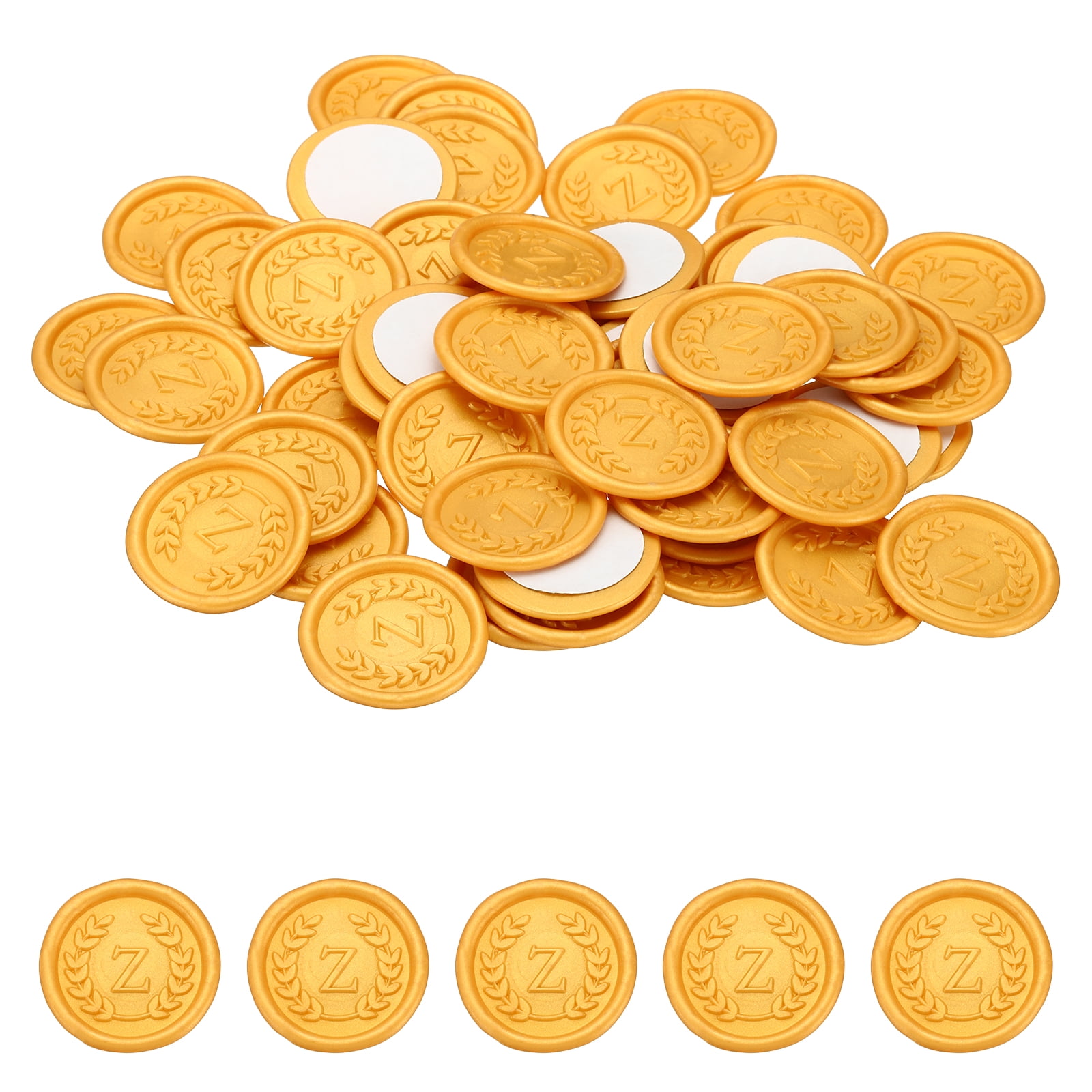 Letter Z Gold Wax Seal Stickers, 50 Pack Envelope Seal Stickers ...