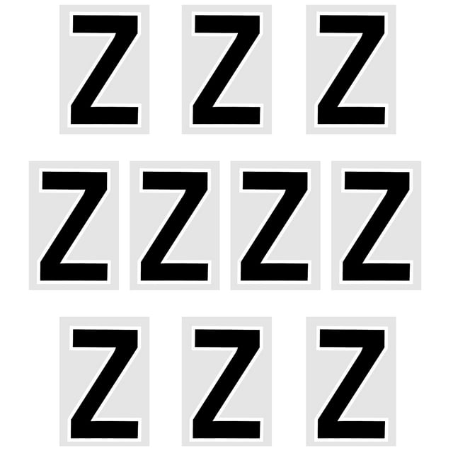 Letter Z Patches Iron on Heat Transfer Letters 2 Inch Black Letter DIY ...