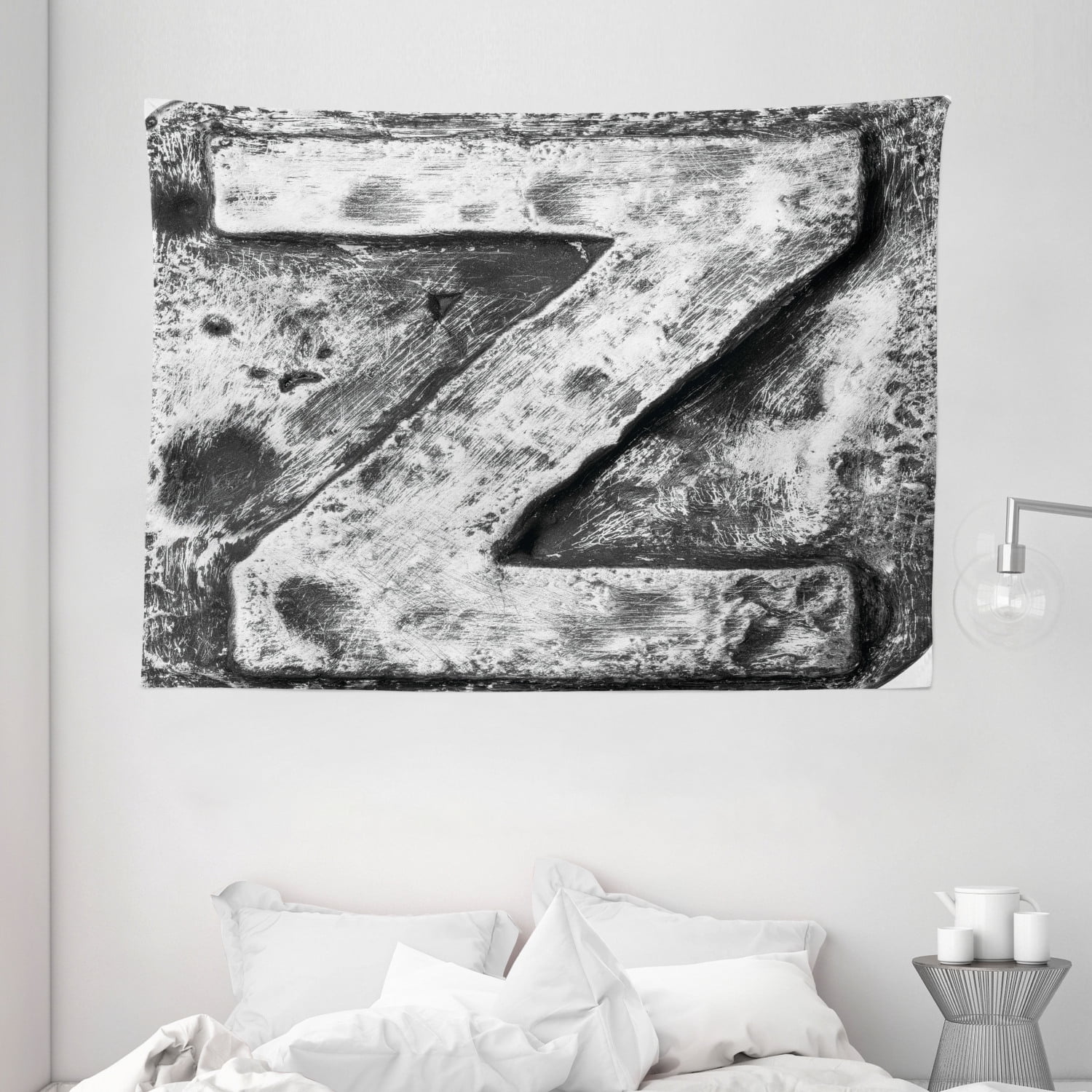 Letter Z Tapestry, Capital Z Letter Name Identity Initials VIP Rusty ...