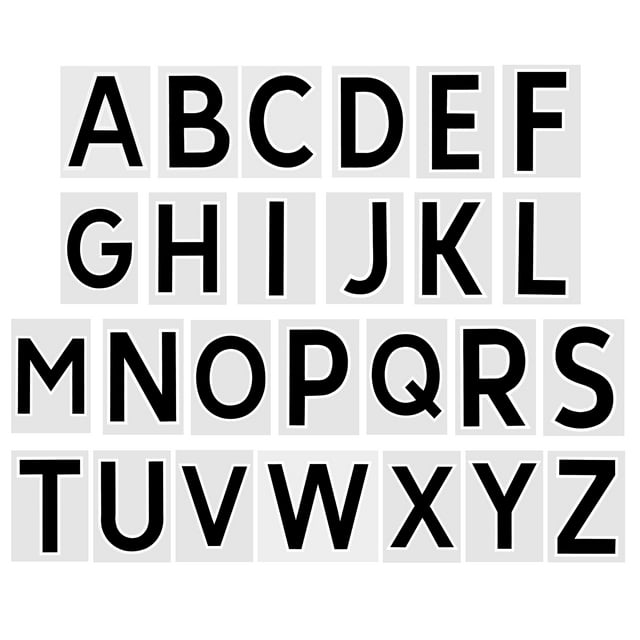 Letter a to Z Patches Iron on Heat Transfer Letters 2 Inch Black Letter ...