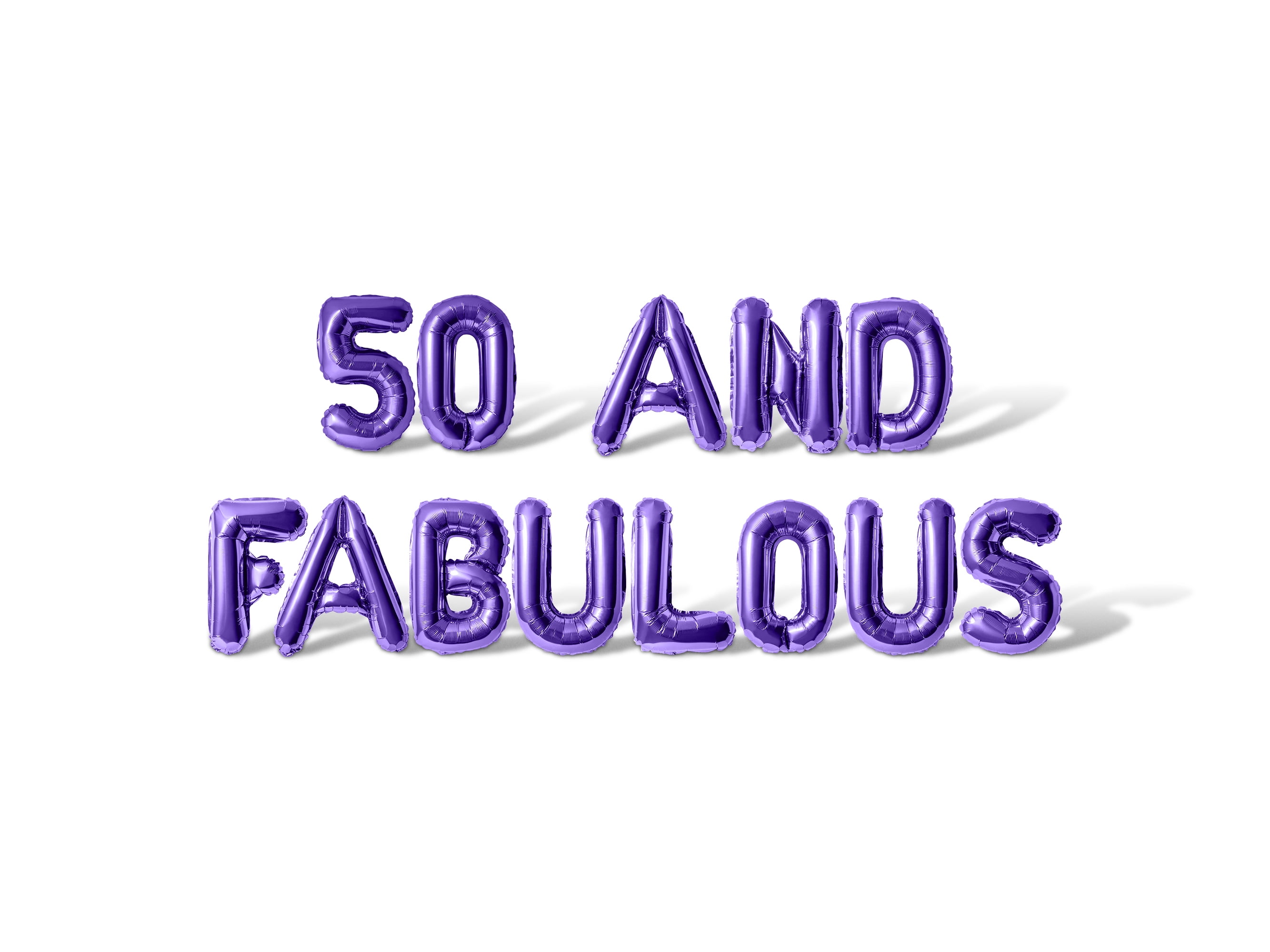 Letter and Number Balloons - 50 AND FABULOUS 16" Inch Alphabet Letters ...