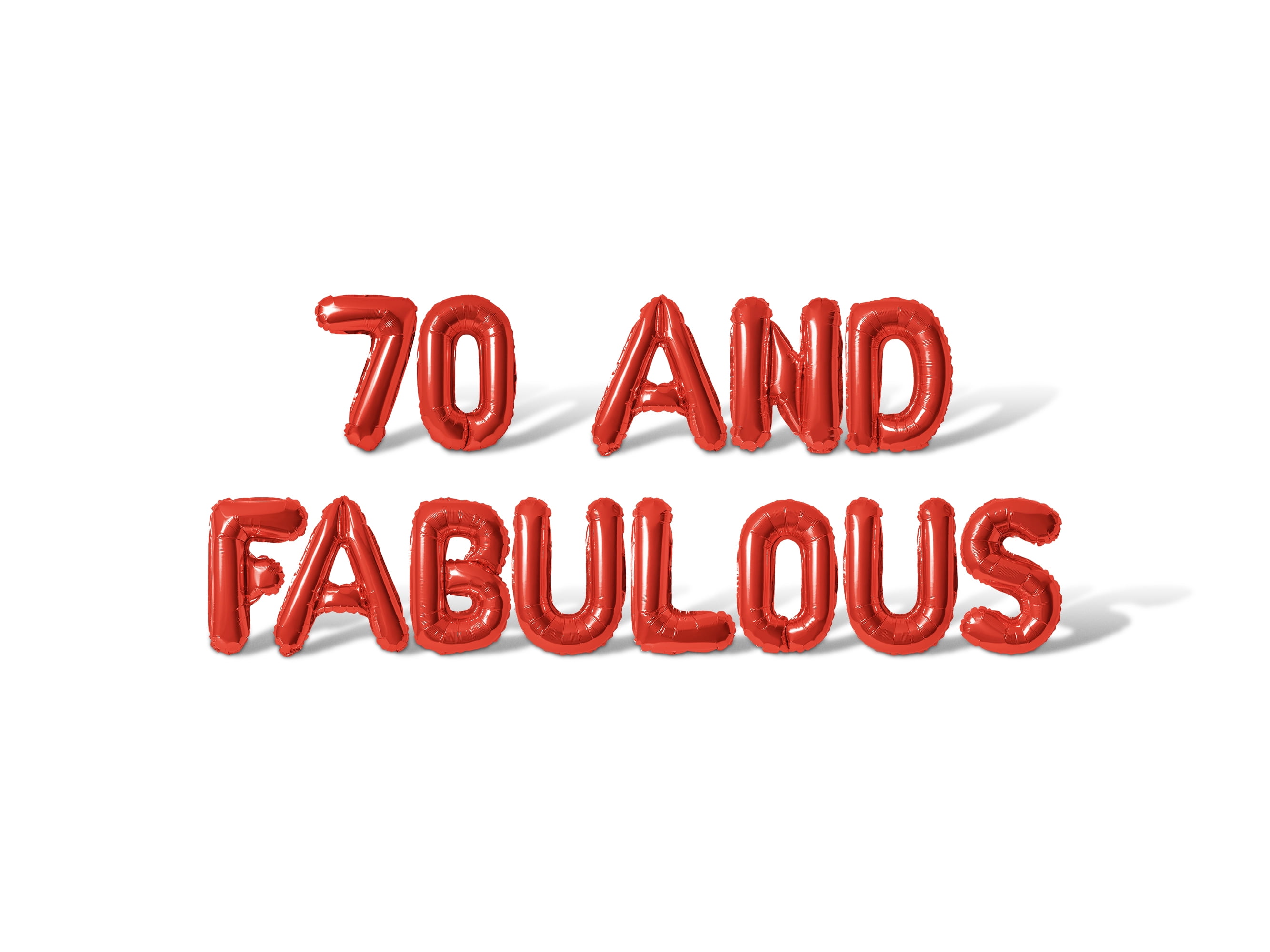 Letter and Number Balloons - 70 AND FABULOUS 16" Inch Alphabet Letters ...