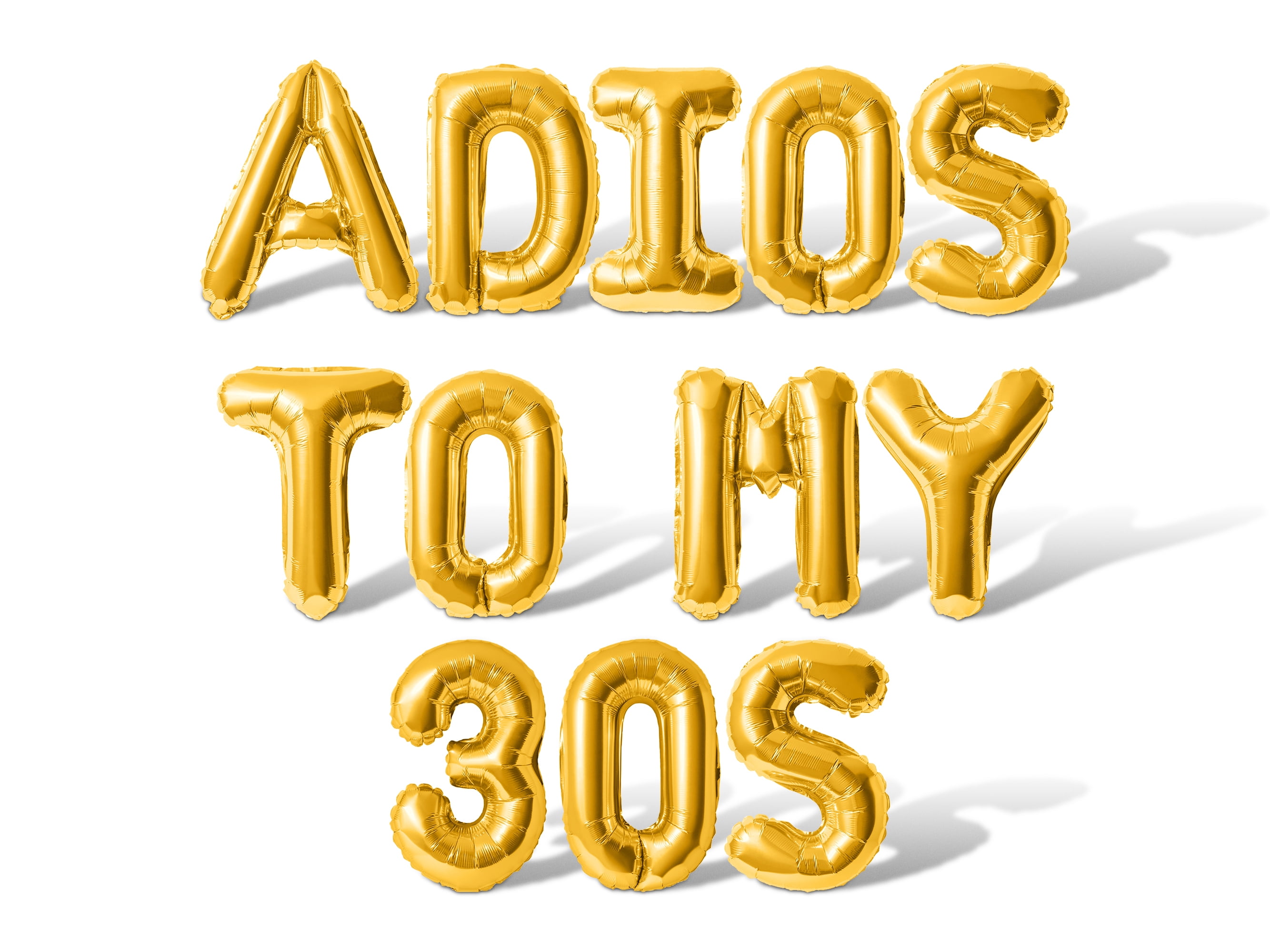 Letter and Number Balloons - ADIOS TO MY 30S 16" Inch Alphabet Letters ...