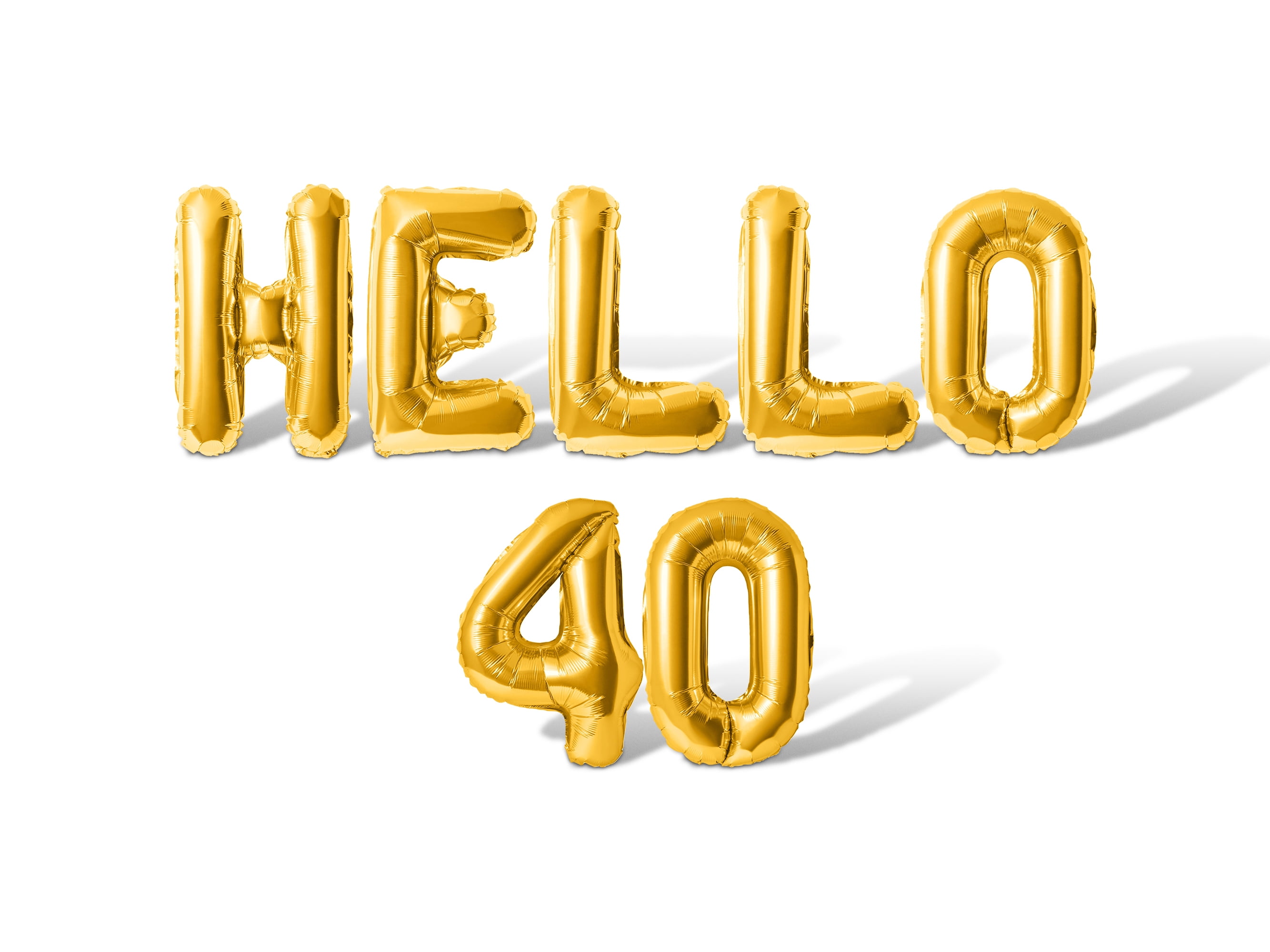 Letter and Number Balloons - HELLO 40 16" Inch Alphabet Letters Foil ...