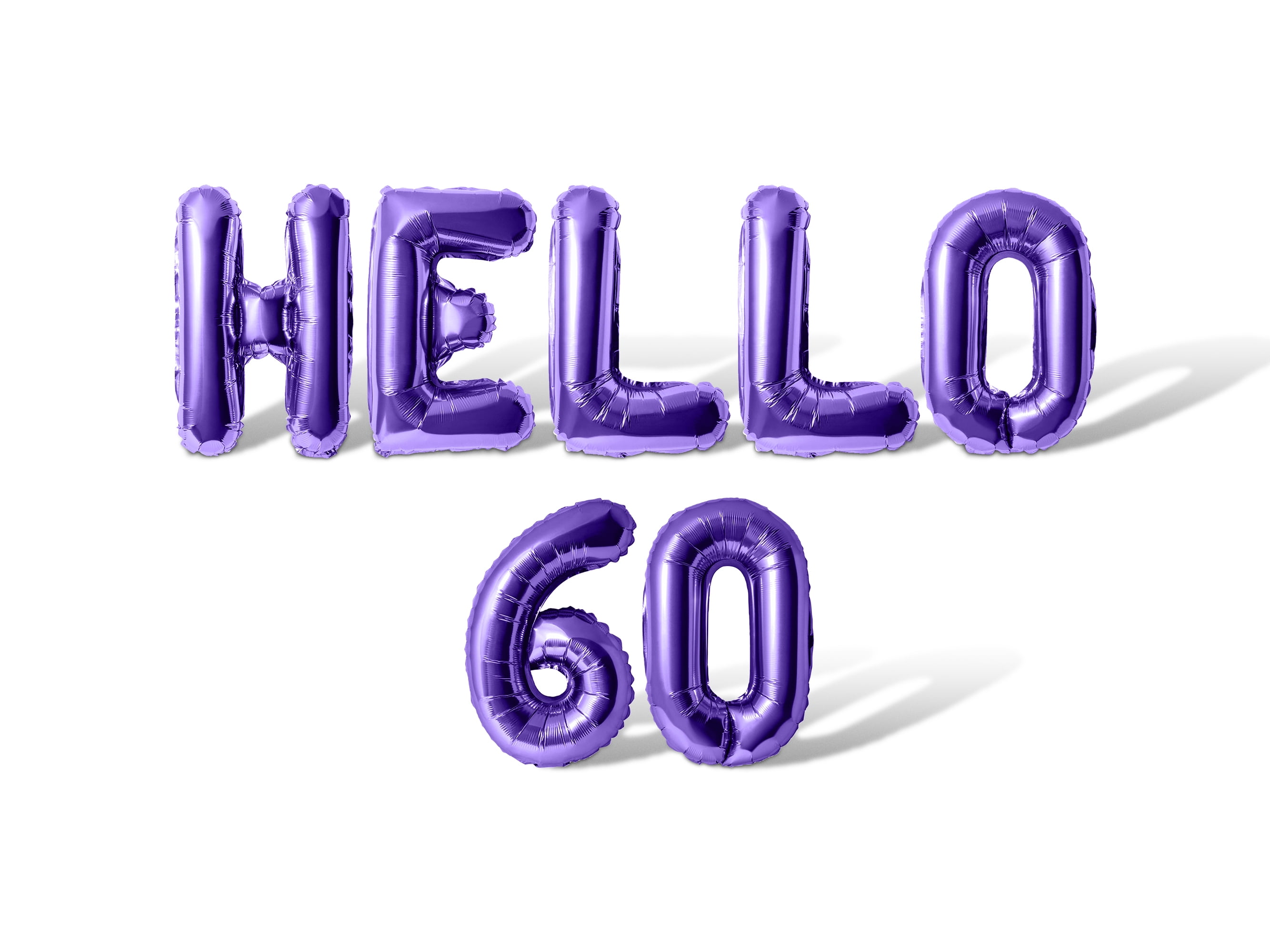 Letter and Number Balloons - HELLO 60 16" Inch Alphabet Letters Foil ...