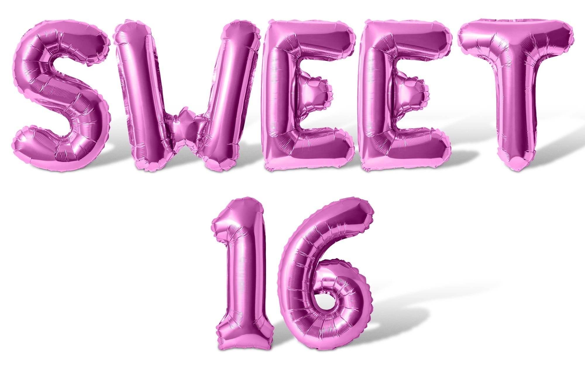 Letter and Number Balloons SWEET 16 16 Inch Alphabet Letters Foil Mylar Balloon 16th Birthday Party Banner Pink