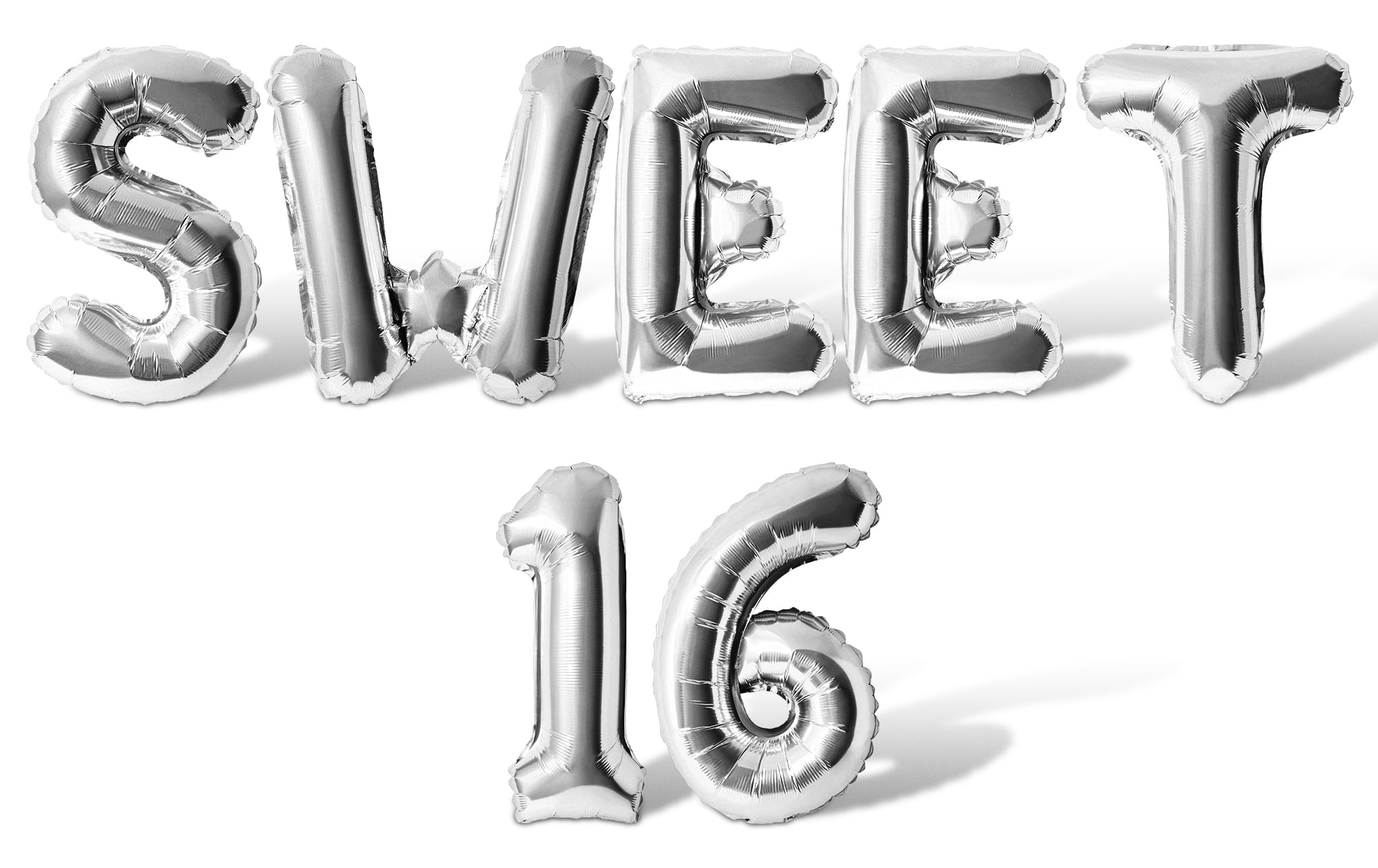 Letter and Number Balloons - SWEET 16 16" Inch Alphabet Letters Foil ...