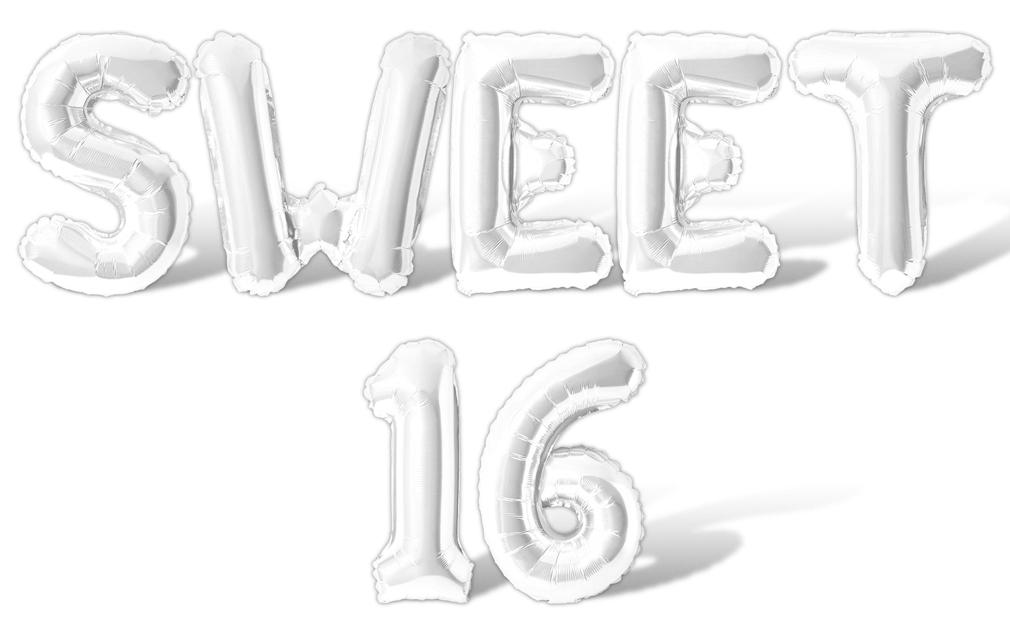 Letter and Number Balloons - SWEET 16 16" Inch Alphabet Letters Foil ...