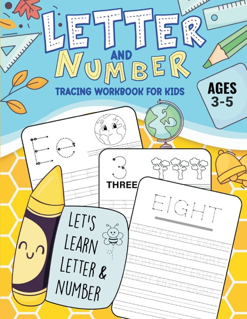 Letter and Number Tracing Workbook: Practice Pen Control with Letters ...