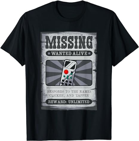 Letter graphic TV remote control T-Shirt - Walmart.com
