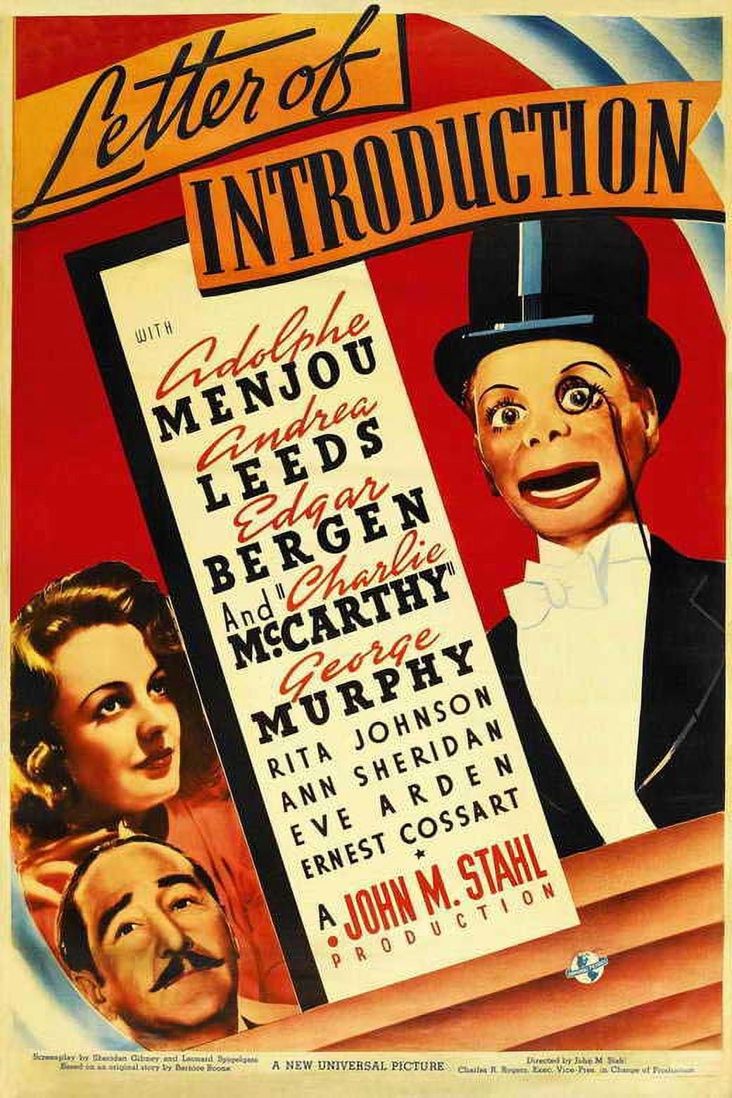 Letter of Introduction - movie POSTER (Style A) (11" x 17") (1938 ...