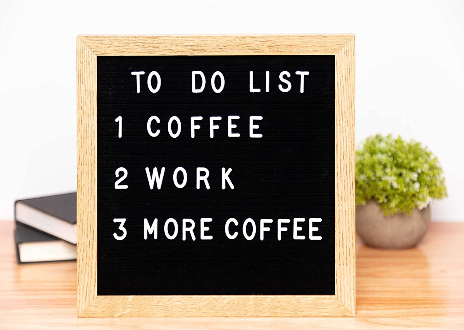 Pearhead Natural Wood And Black Felt Classic Letter Board Set, Includes ...