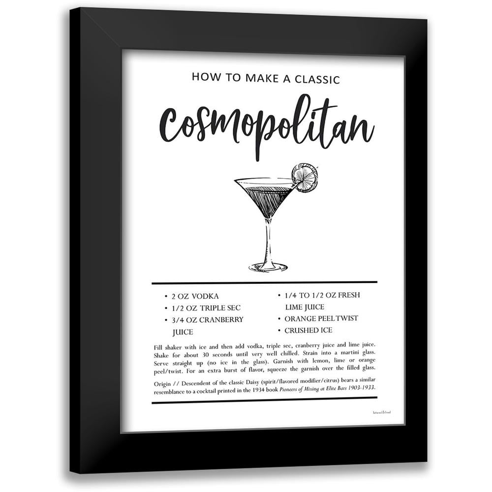 Lettered And Lined 19x24 Black Modern Framed Museum Art Print Titled ...