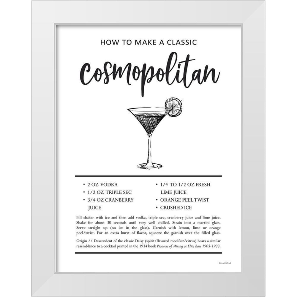 Lettered And Lined 25x32 White Modern Wood Framed Museum Art Print ...