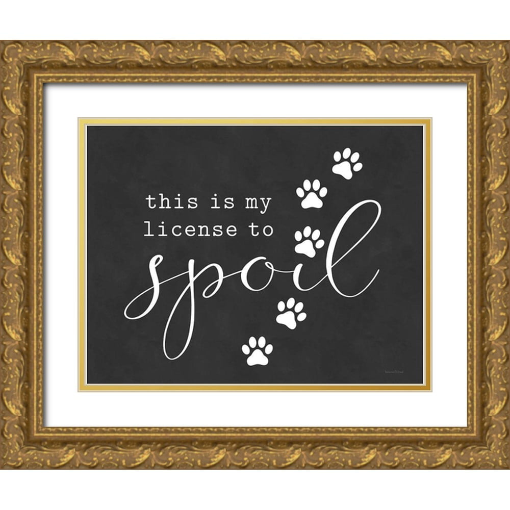 Lettered and Lined 14x12 Gold Ornate Wood Framed with Double Matting ...