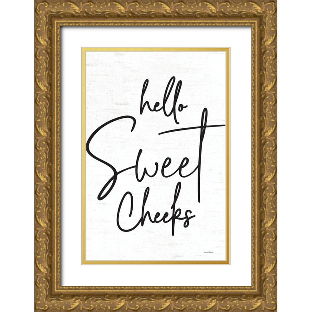 Lettered and Lined 17x24 Gold Ornate Wood Framed with Double Matting ...