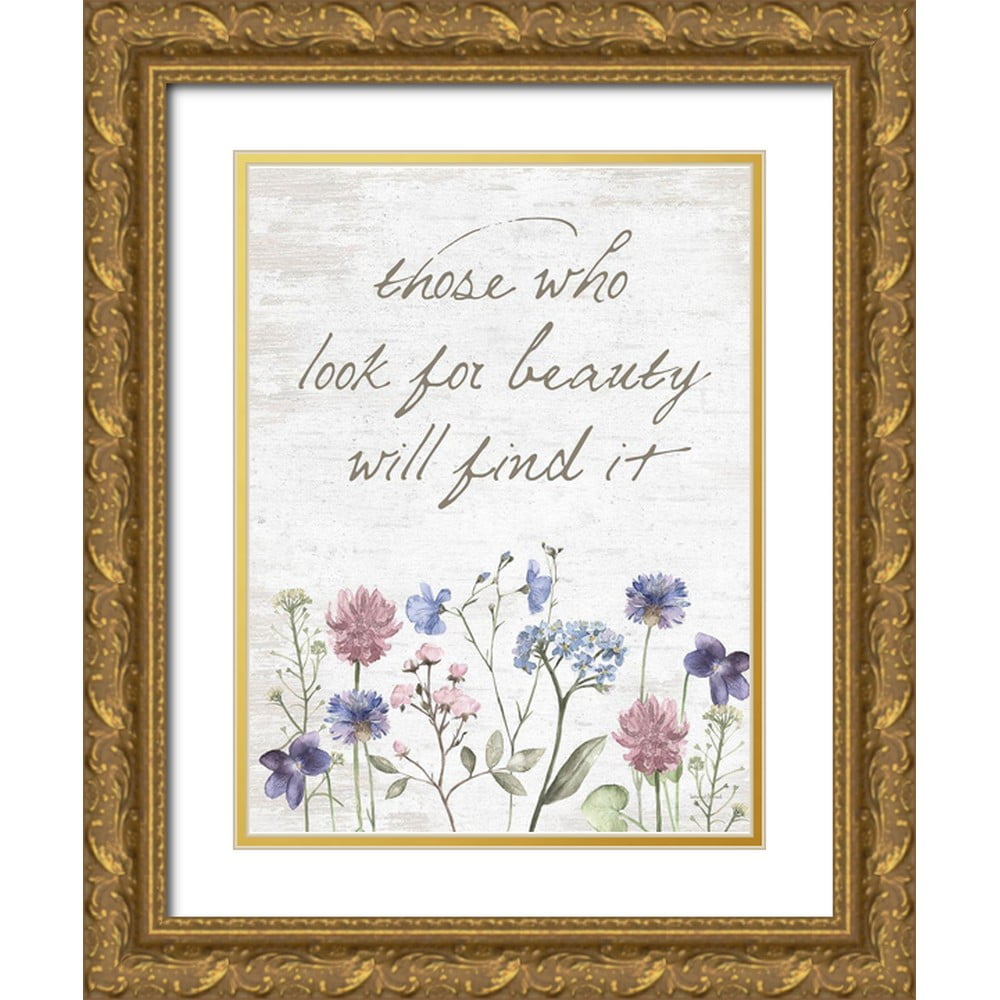 Lettered and Lined 19x24 Gold Ornate Wood Framed with Double Matting Museum Art Print Titled ...