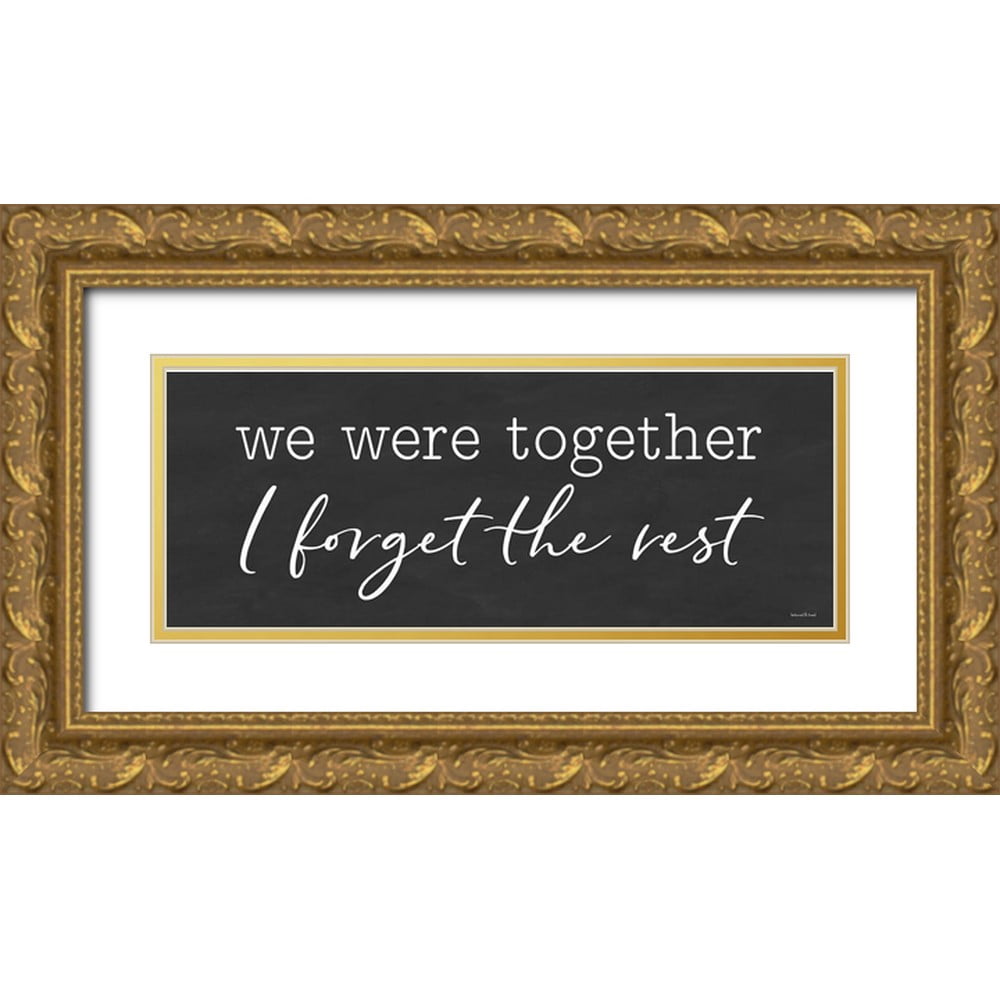 Lettered and Lined 32x15 Gold Ornate Wood Framed with Double Matting ...
