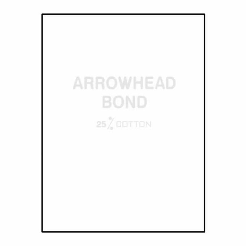 Letterhead, 8-1/2" x 11", 20#, White (93% Brightness), 25% Cotton Bond ...