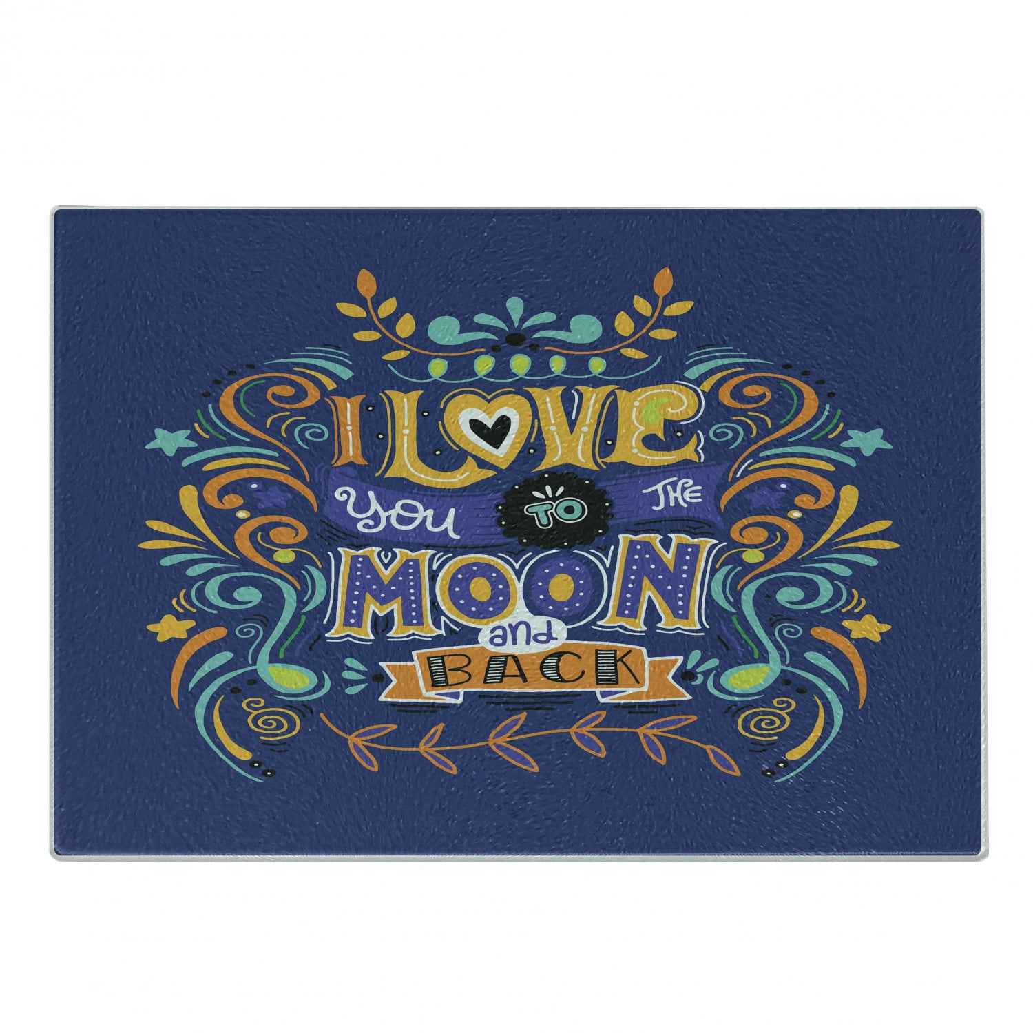 Lettering Cutting Board, Floral Themed Graphic with a Slogan About Love ...