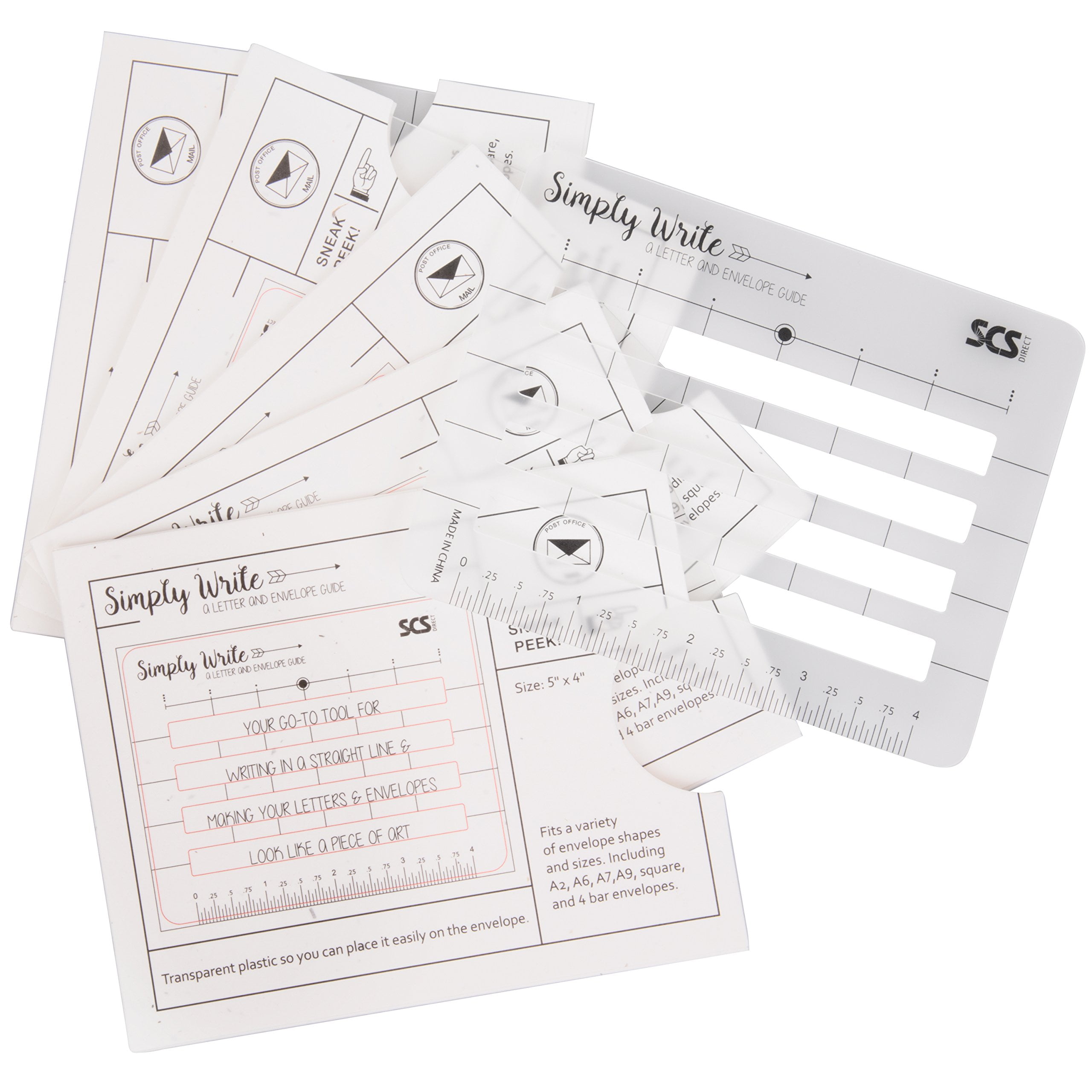 Lettering Envelope Addressing Stencil-Template Ruler Guide for ...