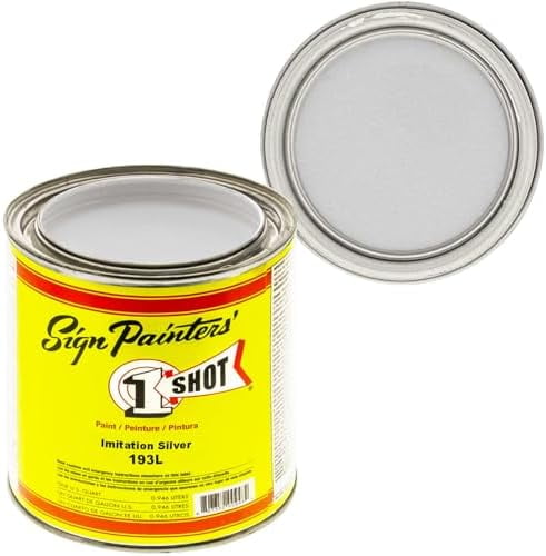Lettering Metallic Silver Pinstriping Lettering Enamel Paint, Quart ...