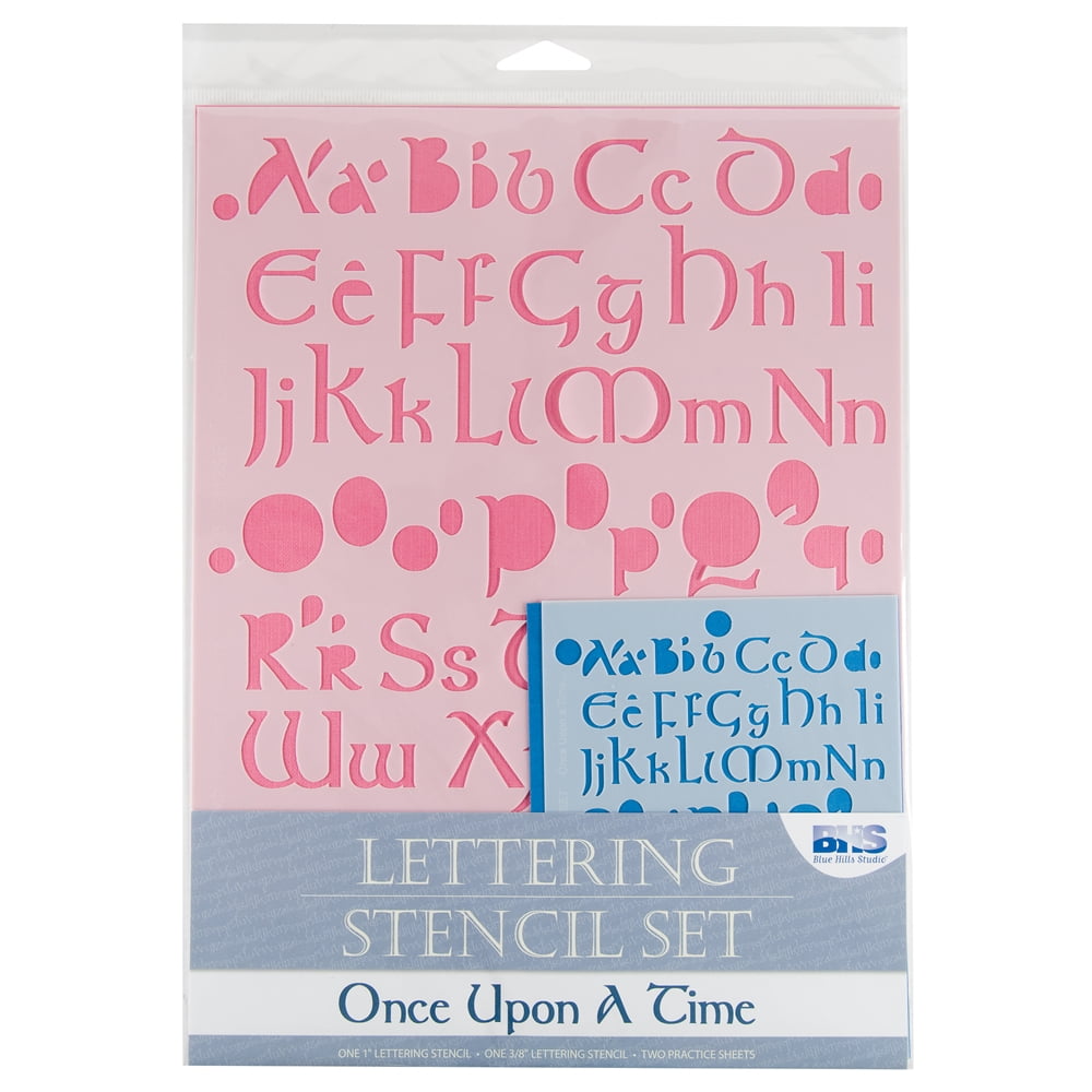 Lettering Stencil 4pc Sets-Once Upon A Time, Pk 2, Blue Hills Studio ...