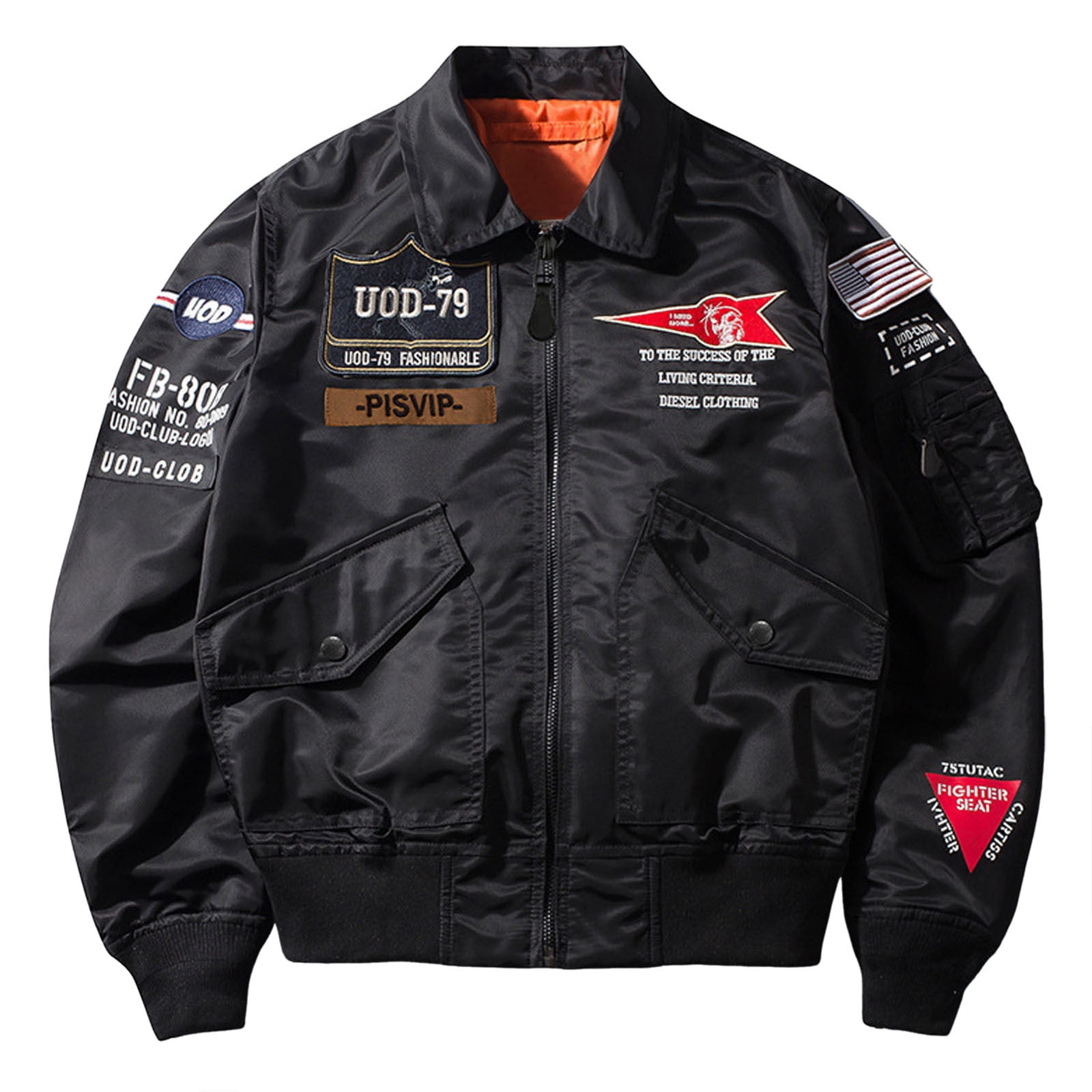 Letterman Jacket For Men Flight Outdoor Casual Sport Style Standing ...