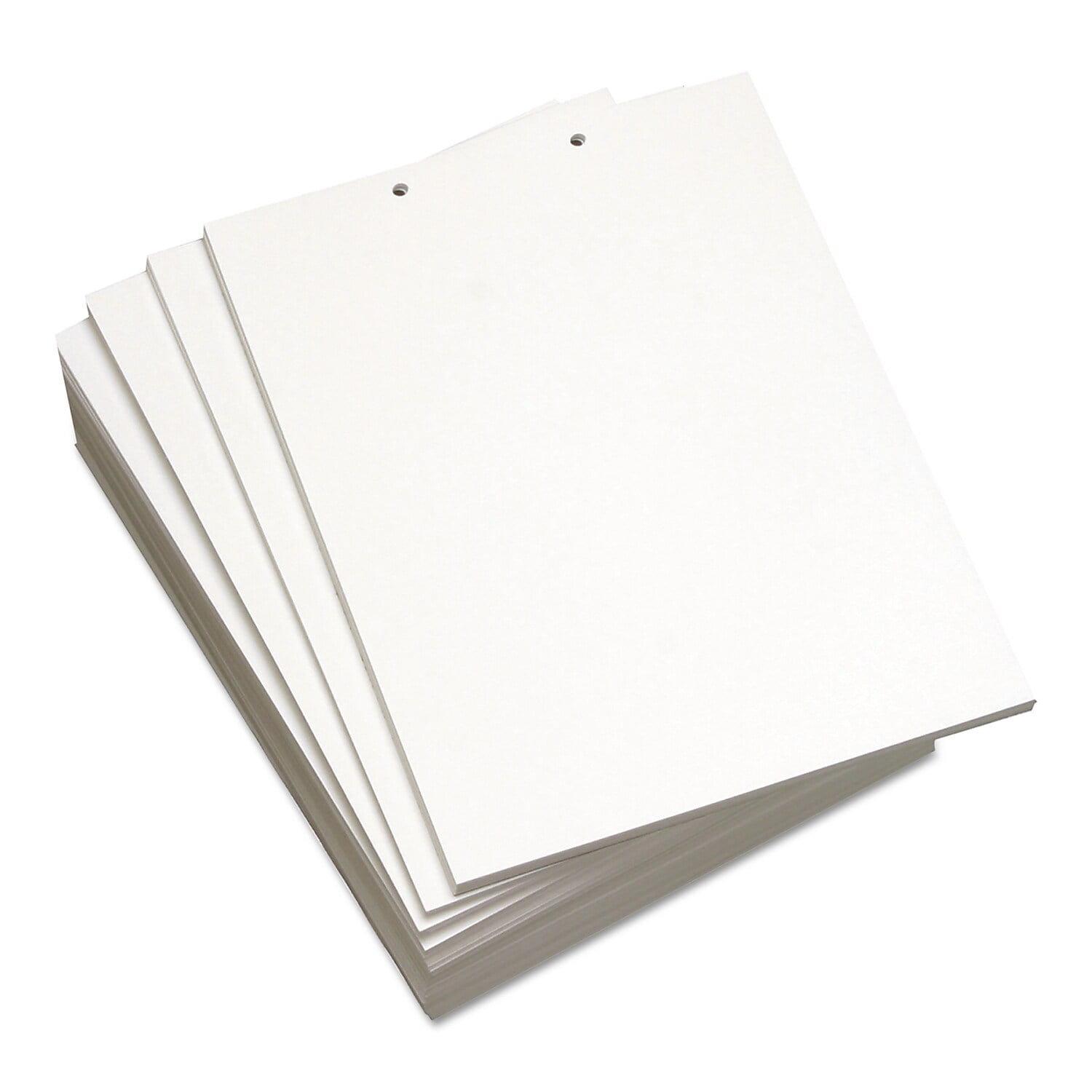 Lettermark Custom Cut-Sheet White Copy Paper, 2-Hole Top Punched, 1 RM ...