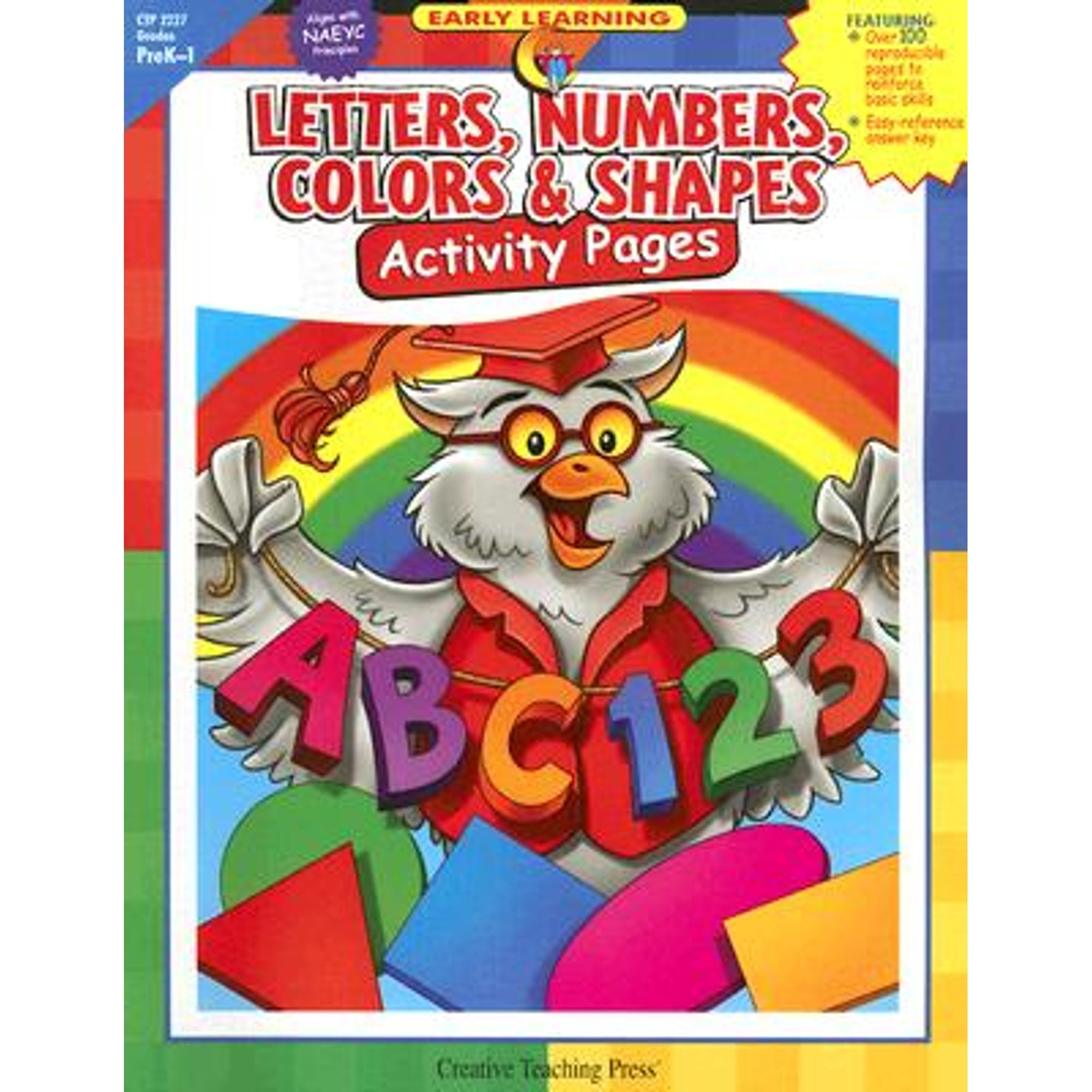 Pre-Owned Letters, Numbers, Colors & Shapes Activity Pages: (Paperback ...