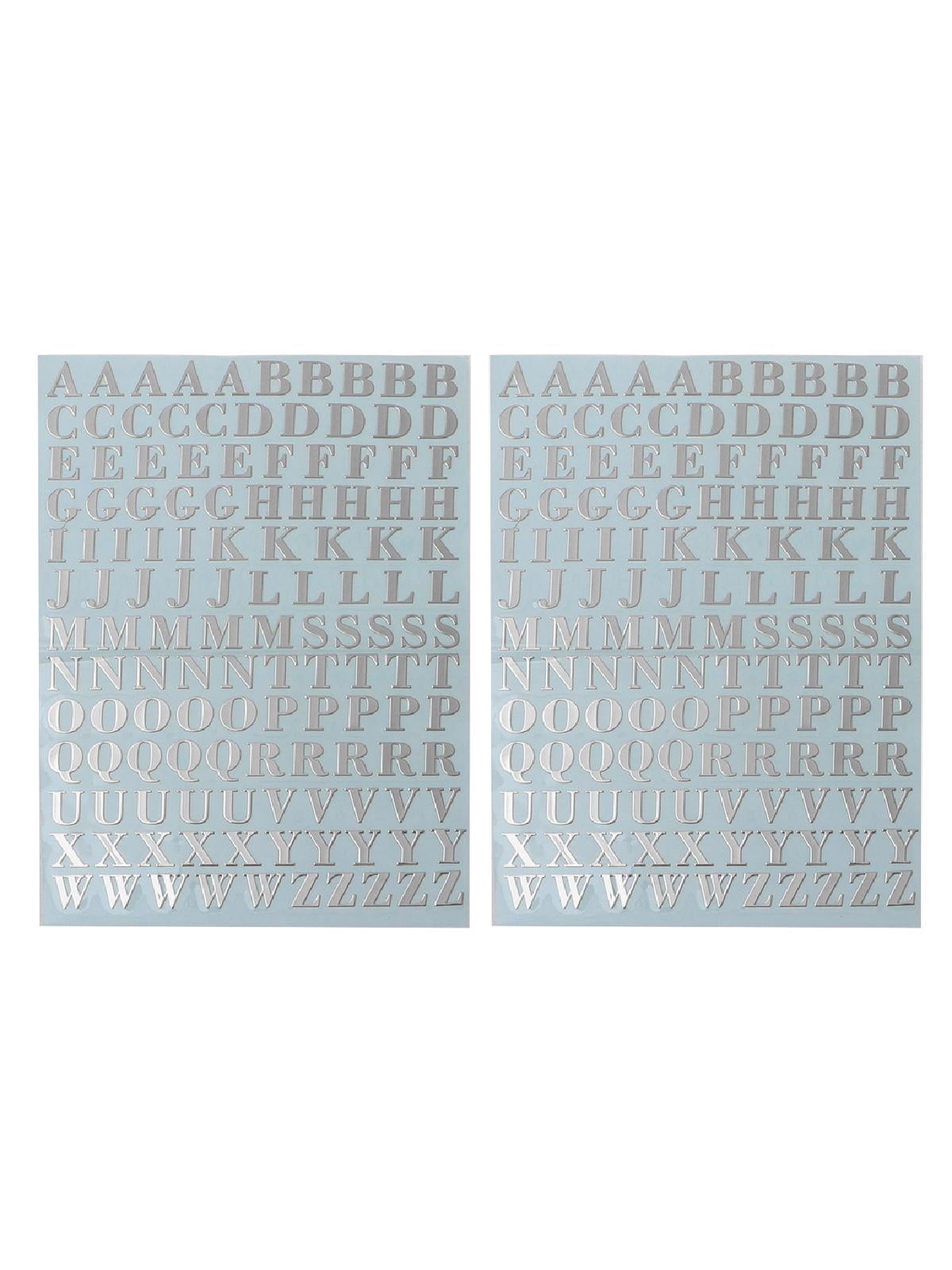 Letters Numbers Stickers Silver Gold Color Self Adhesive Glitter ...