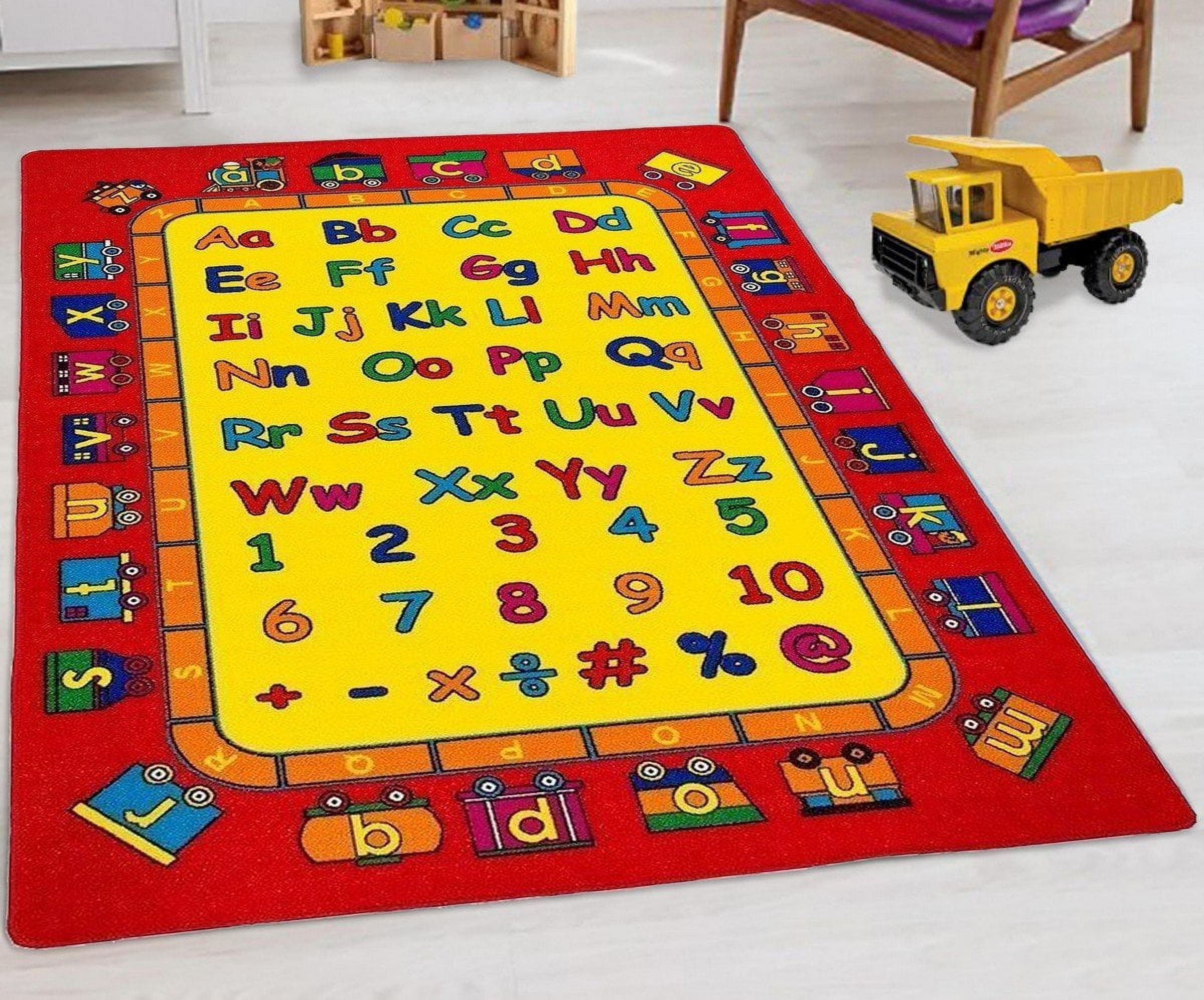 Letters/Numbers/math symbols Kids Educational play mat Rug For School ...