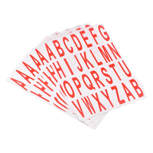 Letters Stickers Red Alphabet Sticky Letter Label Vinyl for Mailbox ...