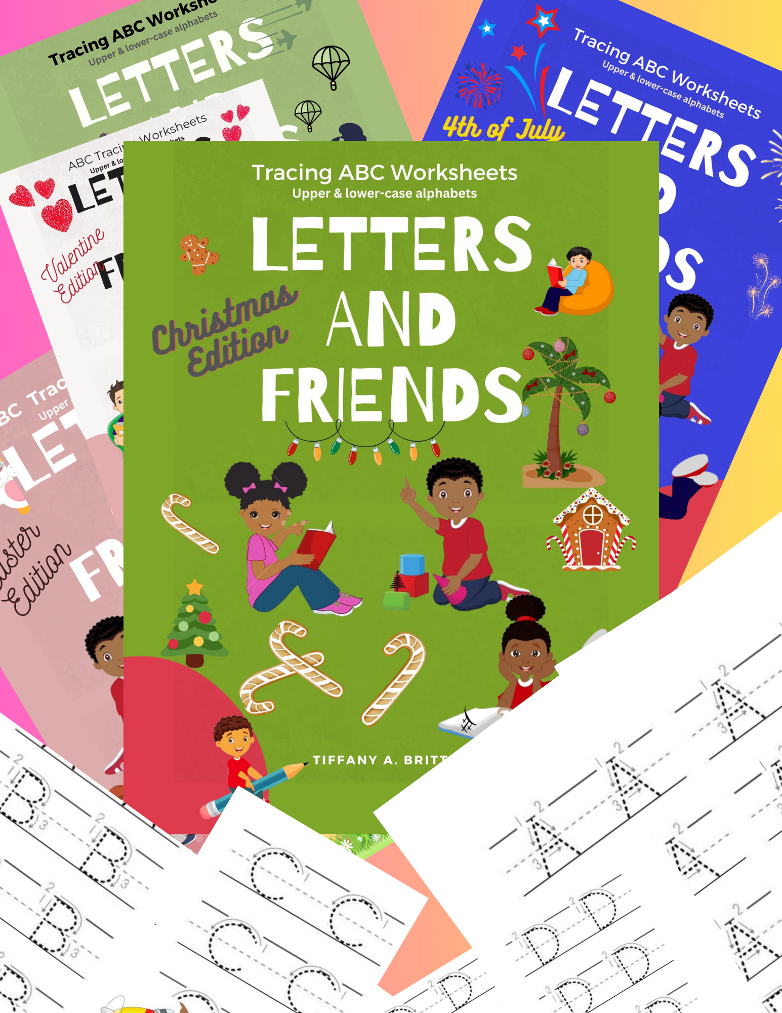 Letters and Friends Tracing Worksheets - 8 Book Holiday Series ISBN ...