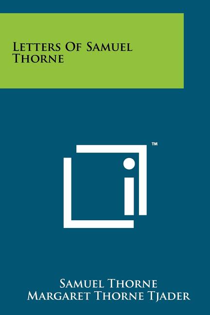 Letters of Samuel Thorne - Walmart.com