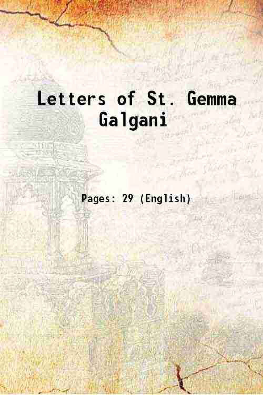 Letters of St. Gemma Galgani 1947 [Hardcover] - Walmart.com