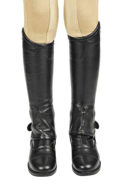 Lettia Children's London Leather Half Chaps- Black- 14 - Walmart.com