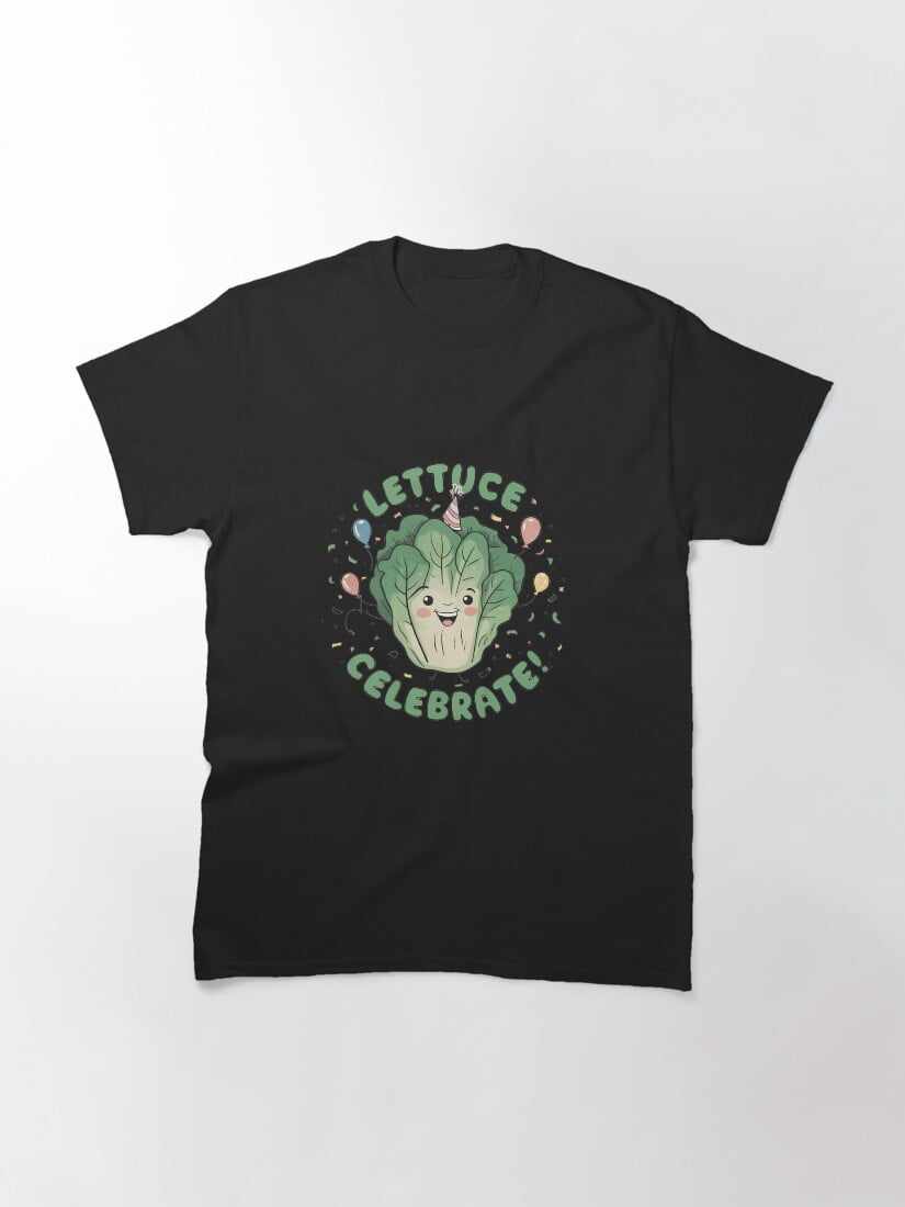 Lettuce Celebrate Funny Food Pun Humor Holiday Joke Design Apparel ...
