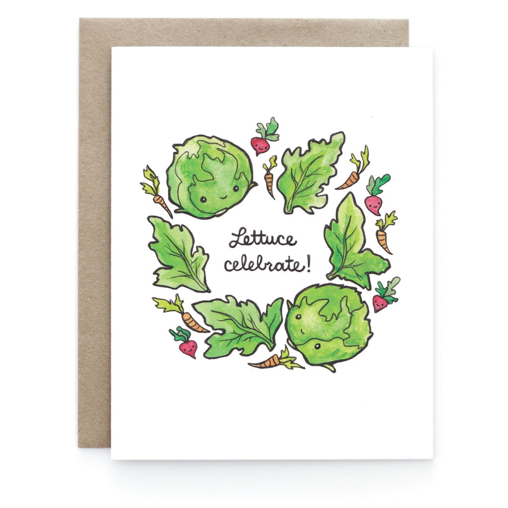 Lettuce Celebrate Greeting Card – Fun and Whimsical Design for ...