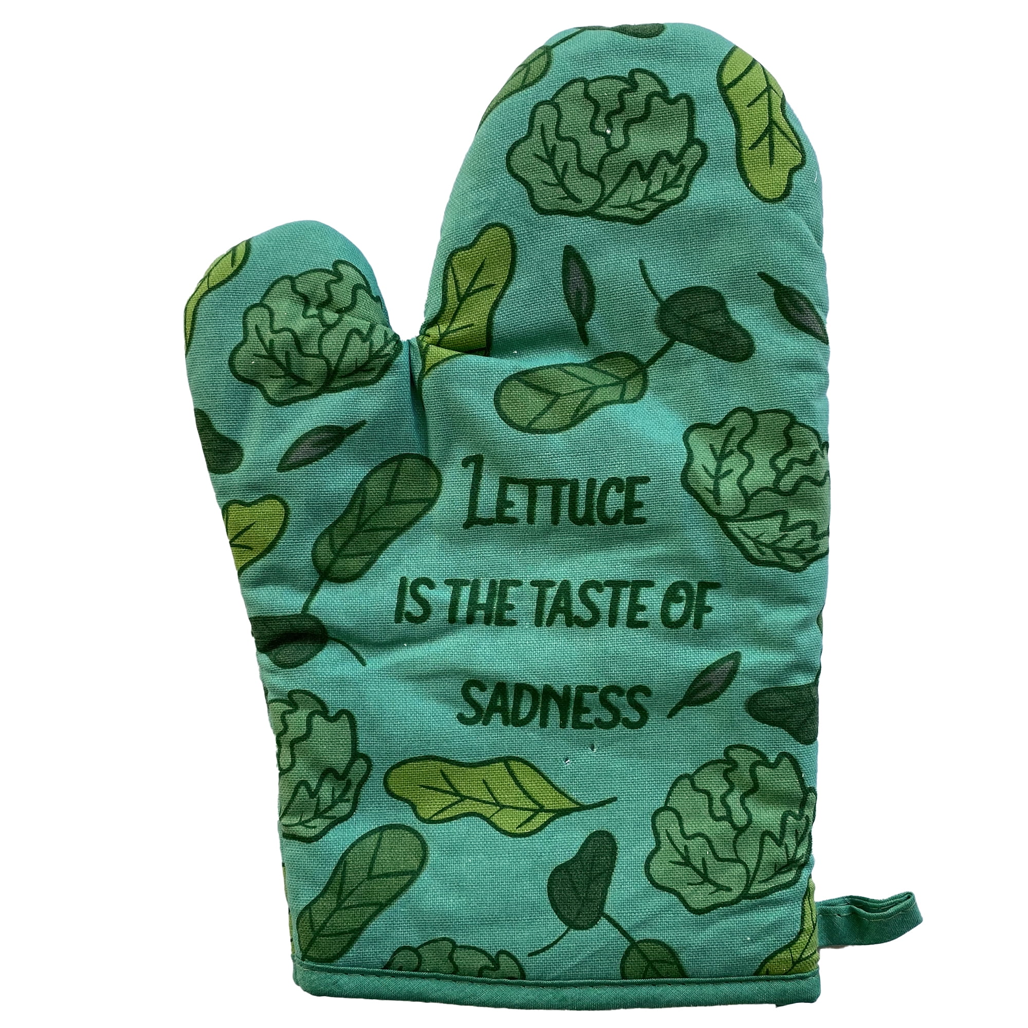 Lettuce Is The Taste Of Sadness Oven Mitt Funny Greens Salad Vegetable ...
